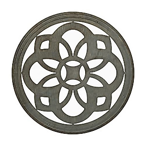 Hillsdale Marsala Metal Coffee Table, Gray with Brown Rub