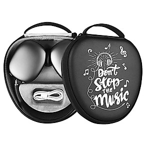 Hard Case for New AirPods Max, Travel Carrying Headphone Case with Funny Print Music Earpad Cover Protective Portable Storage Bag Gift APM2