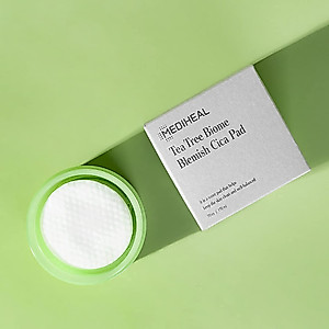 MEDIHEAL Tea Tree Biome Blemish Cica Pad (70 Pads) Korean Manyo Skincare for Sensitive Skin