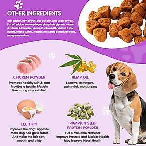 Hemp Calming Chews for Dogs, 150 Soft Dog Calming Treats, Dog Calming Treats with Hemp Oil, Dog Anxiety Relief, Storms, Separation, Barking, Stress Relief for All Breeds & Sizes - Chicken Flavored