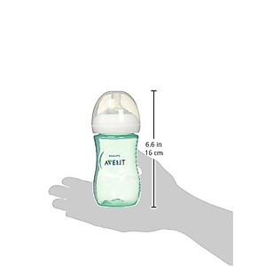 Philips Avent Natural Baby Bottle, Teal, 9oz, 4pk, SCF013/44