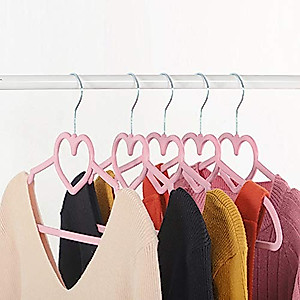 VOSAREA 20PCS Plastic Cloth Hangers Heart Hanger for Suit Shirt Coat Everyday Use