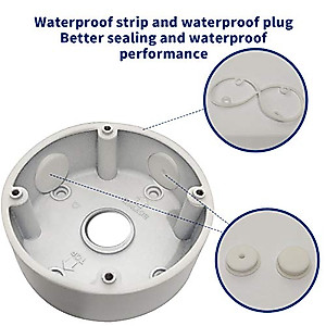 (Waterproof Camera Junction Box) Universal Bullet Security Camera Mount Bracket Hide Cable, Metal Electric Enclosure, Outdoor Camera Cover, Base Junction Box for CCTV Cams (4 Pack)