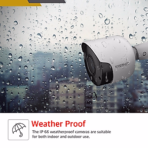 Wisenet SDC-89445BF/89447BF 5MP CCTV Surveillance Weatherproof Bullet Security Camera 82ft IR Distance Plastic Housing 3.6mm Lens 104° Wide Angle (Six Pack)