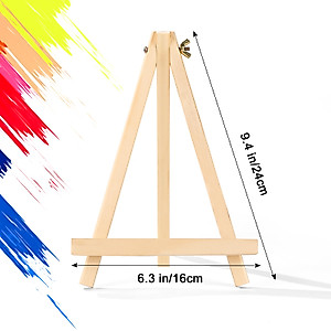 26 Pack 9 Inch Wood Easels, Easel Stand for Painting Canvases, Art, and Crafts, Tripod, Painting Party Easel, Kids Student Tabletop Easels for Painting, Portable Canvas Photo Picture Sign Holder