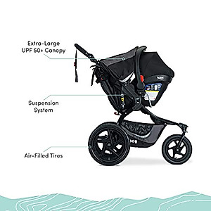 BOB Revolution Flex 3.0 Travel System with B-Safe Gen2 Infant Car Seat Graphite Black