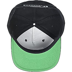 RVCA Men's Adjustable Straight Brim Snapback HAT/Black/White, 1SZ