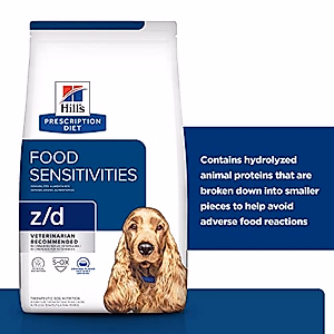 Hill's Prescription Diet z/d Skin/Food Sensitivities Dry Dog Food, Veterinary Diet, 8 lb. Bag