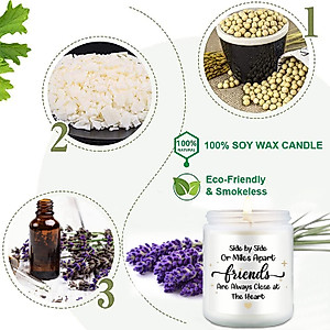 Scented Candles Gifts for Women, Best Friend Candles for Birthday Gifts, Christmas Friendship Gifts for Her Friends, Lavender Aromatherapy Candles for Home Scented, Back and Body Hurts Candle