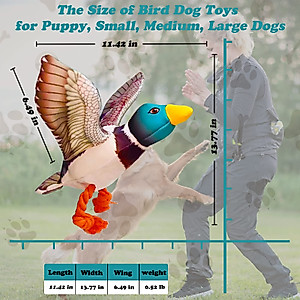 ADSDIA Squeaky Dog Toys for Puppy Teething Stuffed Plush Dog Toys for Small Medium Dogs Duck Dog Toys with 2 Rope Legs