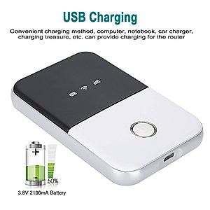 Bewinner Portable 4G Wireless WiFi Router, MF925 4G LTE WiFi Mobile Router, Unlocked Mini WiFi Box Data Terminal Box WiFi Wireless Router/Card Support 4G/LTE-FDD:B1/B3/B5, 3G/WCDMA:B1