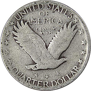 1929 S Standing Liberty Quarter AG About Good 90% Silver 25c US Type Coin