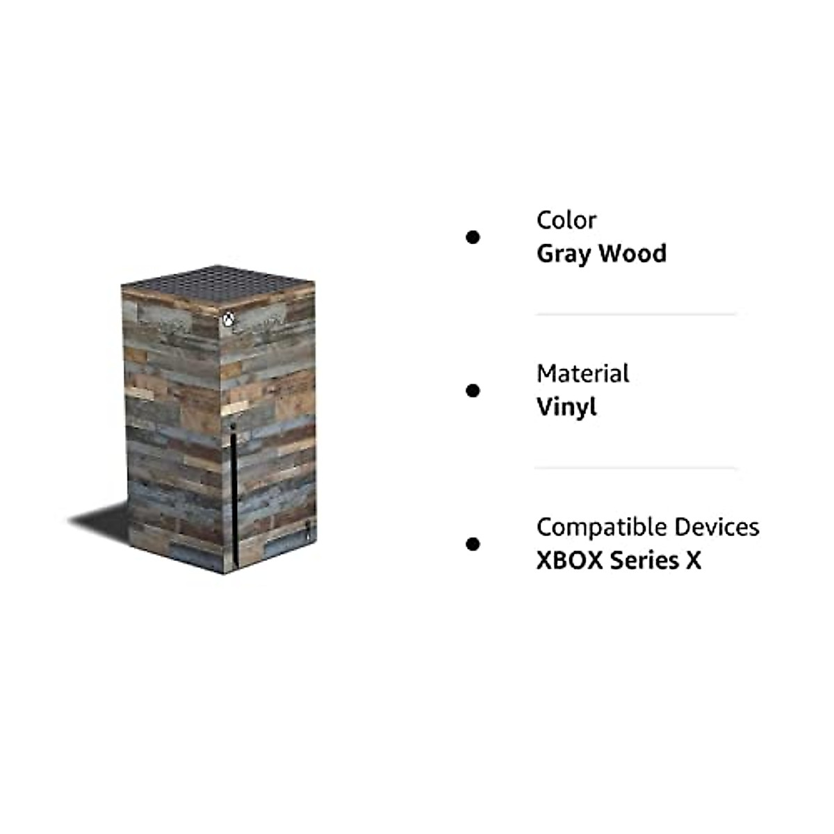 MIGHTY SKINS Skin Compatible with Xbox Series X - Gray Wood | Protective, Durable, and Unique Vinyl Decal wrap Cover | Easy to Apply, Remove, and Change Styles | Made in The USA (MIXBSERX-Gray Wood)