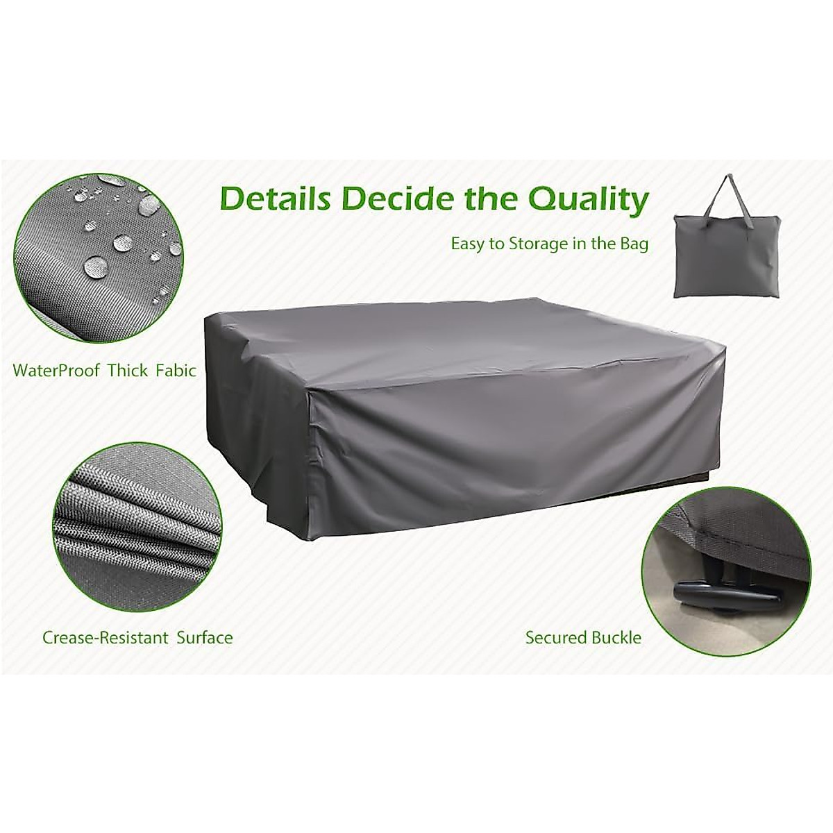 AECOJOY Patio Furniture Set, 7 Pieces Outdoor Patio Furniture with Dining Table&Chair, All Weather Wicker Conversation Set with Ottoman and Patio Set Cover, Blue