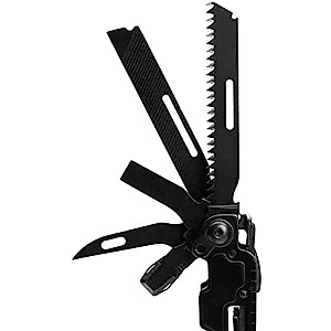 SOG PowerAccess Deluxe All-Around Heavy Duty Stainless Steel Multi-Tool w/Nylon Sheath, Two Knife Blades, Can & Bottle Opener, Black