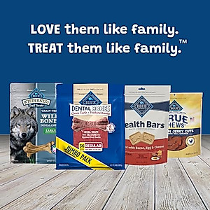 Blue Buffalo Dental Bones Regular Natural Dental Chew Dog Treats Bag Value Pack