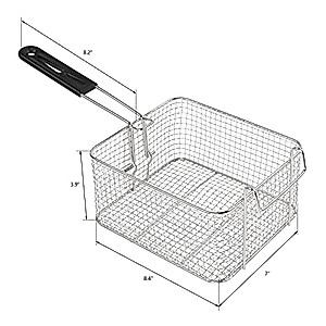 ROVSUN 11.4QT Electric Deep Fryer w/Basket & Lid, Countertop Kitchen Frying Machine, Temperature Adjustable Stainless Steel French Fryer for French Fries, Donuts, 2.5KW 60Hz 110V