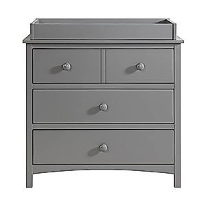 Oxford Baby Changing Topper for Universal 3-Drawer Dresser, Dove Gray, 1 Count, 6.61 pounds