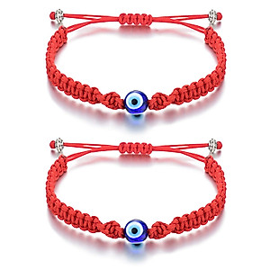 Tarsus Red String Evil Eye Bracelet for Women Teen Girls Kabbalah Good Luck Lucky Preotection Nazar Amulet