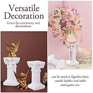 generic 5pcs White Roman Pillar Statues Greek Columns Candle Holder Mini Resin Roman Pillar Statue Resin Candlestick Stand Wedding Table Decoration Home Garden 3X6.5CM 2S140C7PLP1138Y0UI