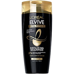L'Oreal Paris Hair Expert Total Repair 5 Restoring Shampoo, For Damaged, Overworked Hair, 25.4 fl. oz. (Packaging May Vary)