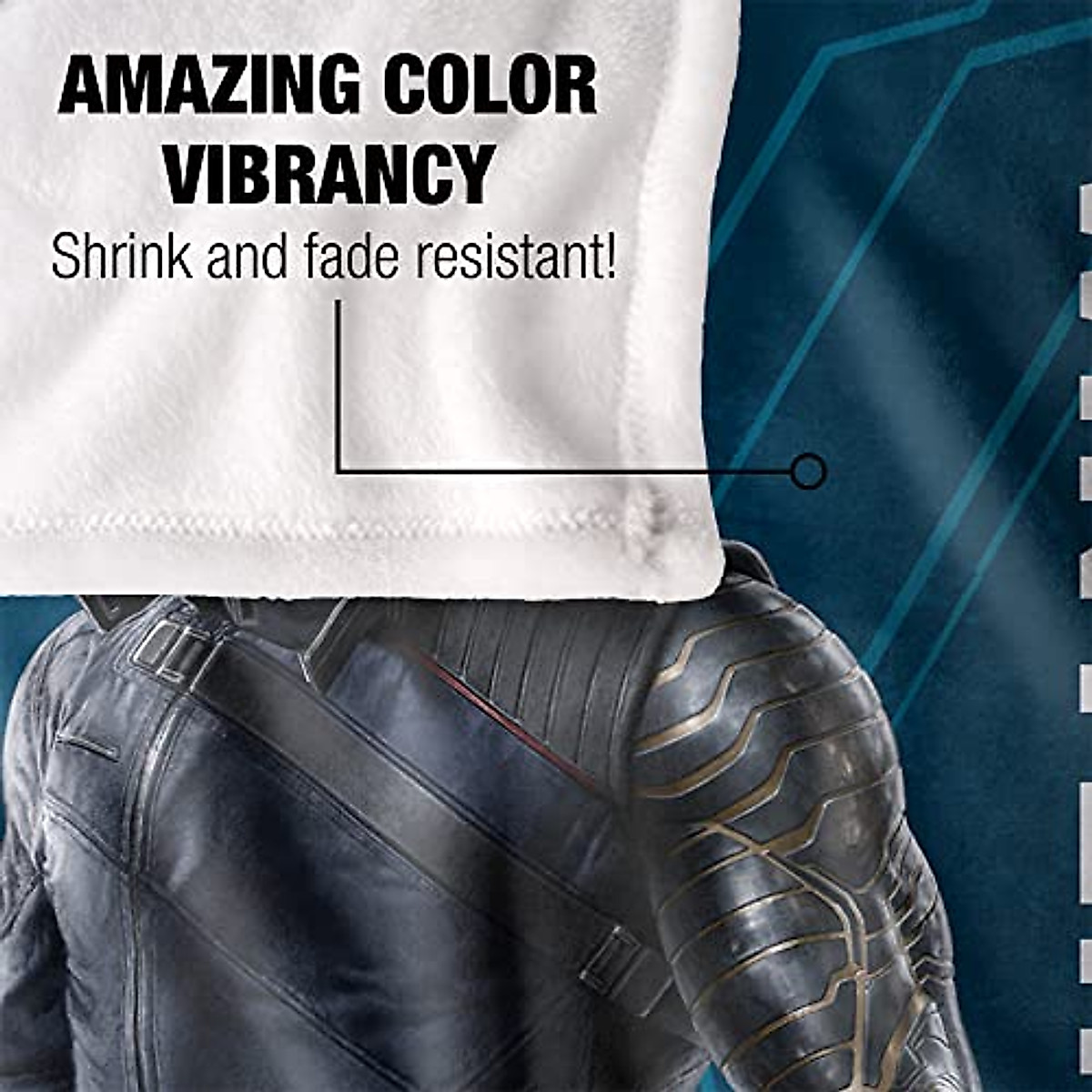 Marvel Falcon and Winter Soldier Blue Pose Silky Touch Super Soft Throw Blanket 36" x 58"