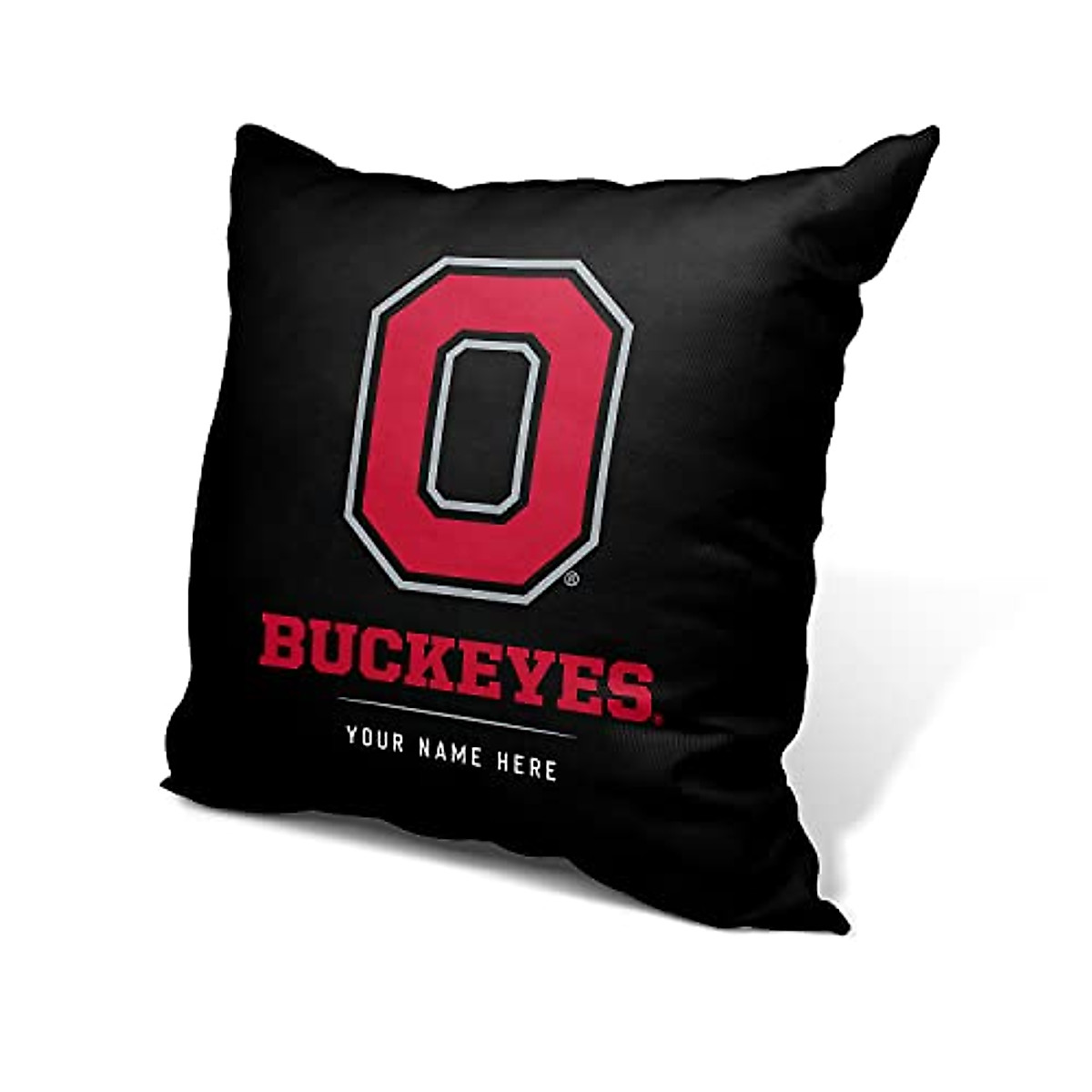 Ohio State Buckeyes Block Throw Pillow | Personalized | Custom