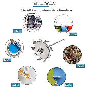 YUCHENGTECH Dispersing Disc Dispersion Impeller Dispersing Machine Blade Paddle Impeller Stainless Steel 5cm Disc with 7X300mm Rod （1.96″disc with 0.27″X11.8″Rod）