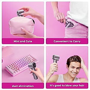 BURLAN Handheld Fan [Quickly Cooling Down], Small Portable Fan, Battery Operated Fan [13-30 Working Hours], Rechargeable Mini Fan with USB, Pocket Hand Fans for Makeup, Travel Camping outdoor (Black)