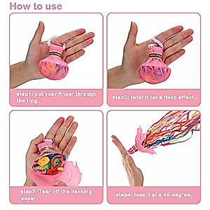 12Pack Streamer Poppers,Romantic colorful Hand Throw Streamers Poppers,No Confetti Mess Paper Crackers for Wedding Birthday Party Celebrations Graduation Party Favors Shows.