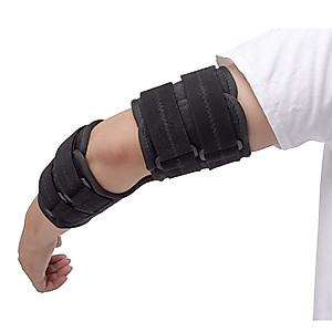 fibee Elbow Brace for Ulnar Nerve Entrapment,Cubital Tunnel Brace for Sleeping,Adjustable Elbow Immobilizer for Tendonitis,Arthritis and Pain Relief,Elbow Stabilizer Brace for Men and Women(L/XL)