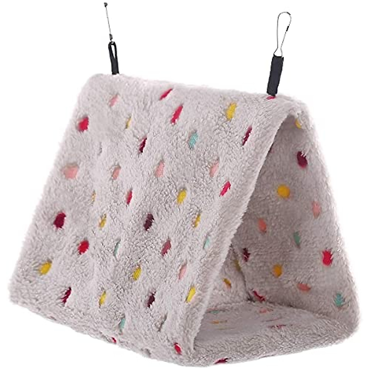 BECNBEAU Bird Bed Birds Hammock Hut for Cage Parakeet Bird Accessories Conure House Tent Budgie Shed Hanging Snuggle Cave Nest Plush for Quaker Lovebirds Cockatiels,8.7x5.5x7.1 inches