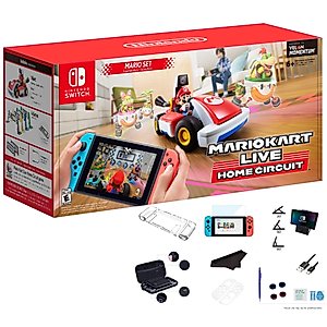 GALLIUMPI Newest Nintendo Mario Kart Live: Home Circuit - Mario Set Edition - RED - Family Holiday Gaming for Nintendo Switch or Switch Lite 13-in-1 Accessories Bundle for Nintendo Switch