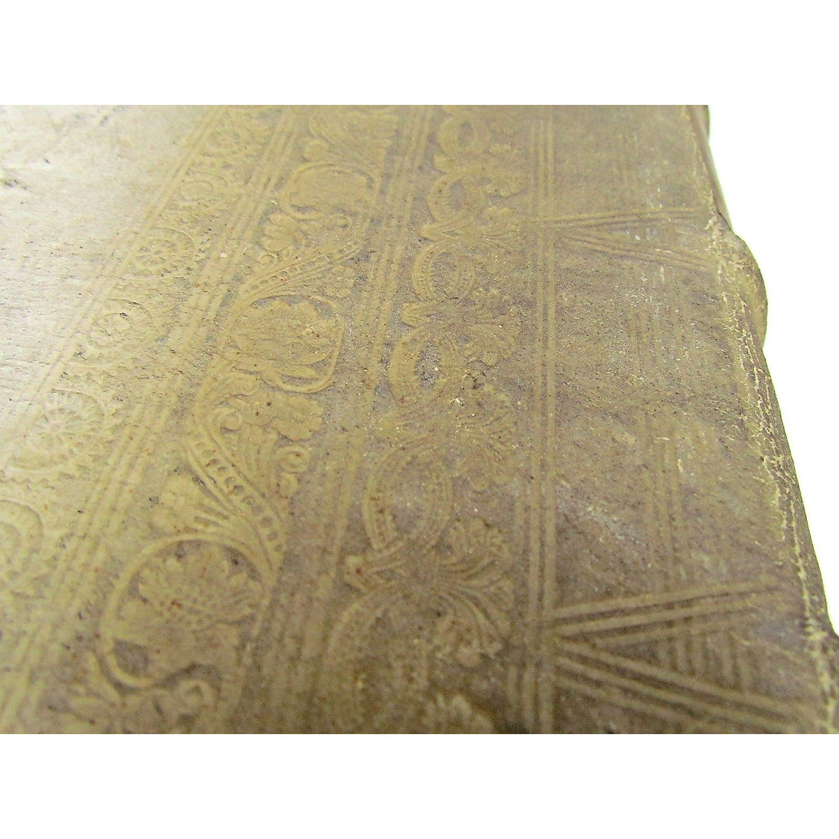 1694 BLIND-STAMPED PIGSKIN OVER WOODEN BOARDS FOLIO ANNALES ECCLESIASTICI