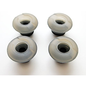 4 Small Gray Earbuds Eartips Set Compatible with Plantronics Voyager 5200 5220, Voyager Pro, Pro +, Pro HD, Pro UC, and Voyager Legend, Legend UC Headset Devices