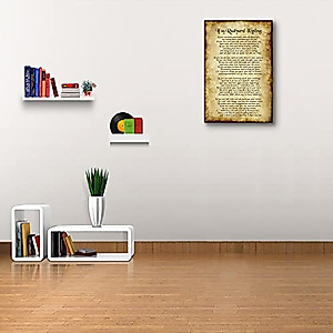 Rudyard If Poster Modern Poem Framed Motivational Wall Art Print Retro Canvas Inspirational Quotes Poster Vertical Picture For Bedroom Deco Framed (12x18 inch)