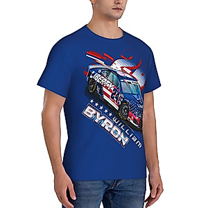 William Byron 24 Men's T-Shirt Crewneck T-Shirt Tight Sport Short Sleeve Classic Printing Performance