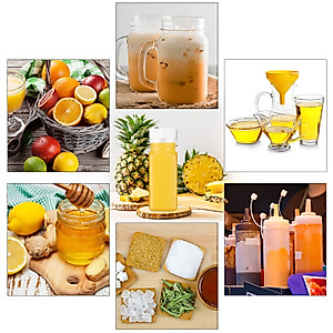 100 Pcs 2oz Small Clear Plastic Juice Bottles with Lid for Liquids Reusable Ginger Shots Bottle Vial Beverage Container Leak Proof Mini Jars for Juice, Milk, Water (White)