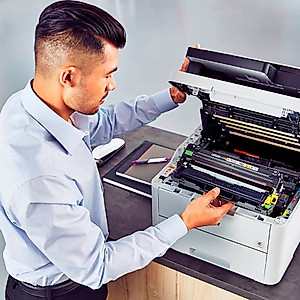Brother Color HL-L3290CDW Compact Wireless Digital LED All-in-One Laser Printer for Office, White - Print Copy Scan - 25 ppm, 2400 x 600 dpi, 8.5 x 14, 512MB Memory, Auto Duplex Printing, 250 Sheet