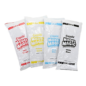 Crayola Model Magic (2lb Bucket), Modeling Clay Alternative, Primary Colors, Air Dry Clay for Kids, Classrooms Supplies, 3+