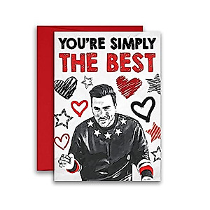 You're Simply the Best David Rose Valentine’s Day Card, Anniversary Card, Birthday Card, Colored Pencil 5x7 inches w/Envelope