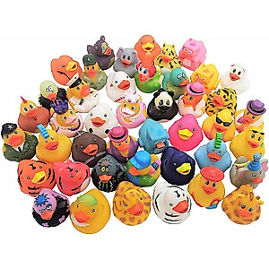 Assorted Colorful Rubber Duckies (2") Ducks Ducky Duck Ducking (6 Pack) Jeep Ducking Bath Tub Pool Toy
