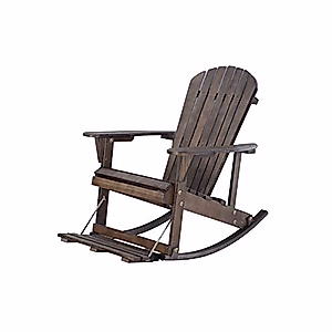 WUnlimited SW2007DB-R Adirondack Rocking Chair, Dark Brown 27.75 x 35 x 35.5