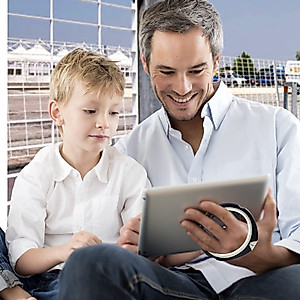 Tablet Stand Adjustable Universal Tablet Hand Strap Holder, 360 Degrees Handle Grip Compatible with iPad Pro 9.7/10.5, Air Mini Surface Pro, Samsung Huawei Tablet (White)