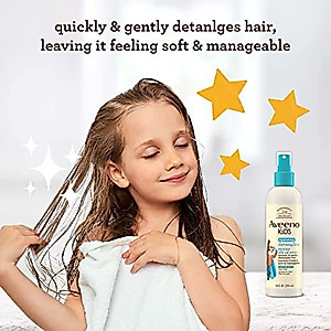 Aveeno Kids Hydrating 2-in-1 Shampoo & Conditioner with Detangling Spray, Gently Cleanses and Conditions Hair, 12 fl. oz & 10 fl. oz