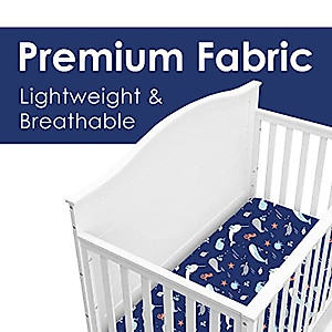 GROW WILD Crib Sheets for Boys (3 Pack), Baby Crib Sheets Soft & Fitted, Crib Mattress Sheet or Toddler Bed Sheets | Crib Sheet Ocean Whale Turtle
