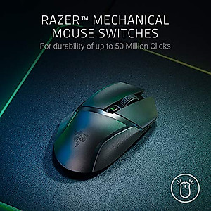 Razer Basilisk X HyperSpeed Wireless Gaming Mouse: Bluetooth & Wireless Compatible, 16K DPI Optical Sensor, 6 Programmable Buttons, 450 Hr Battery, Classic Black
