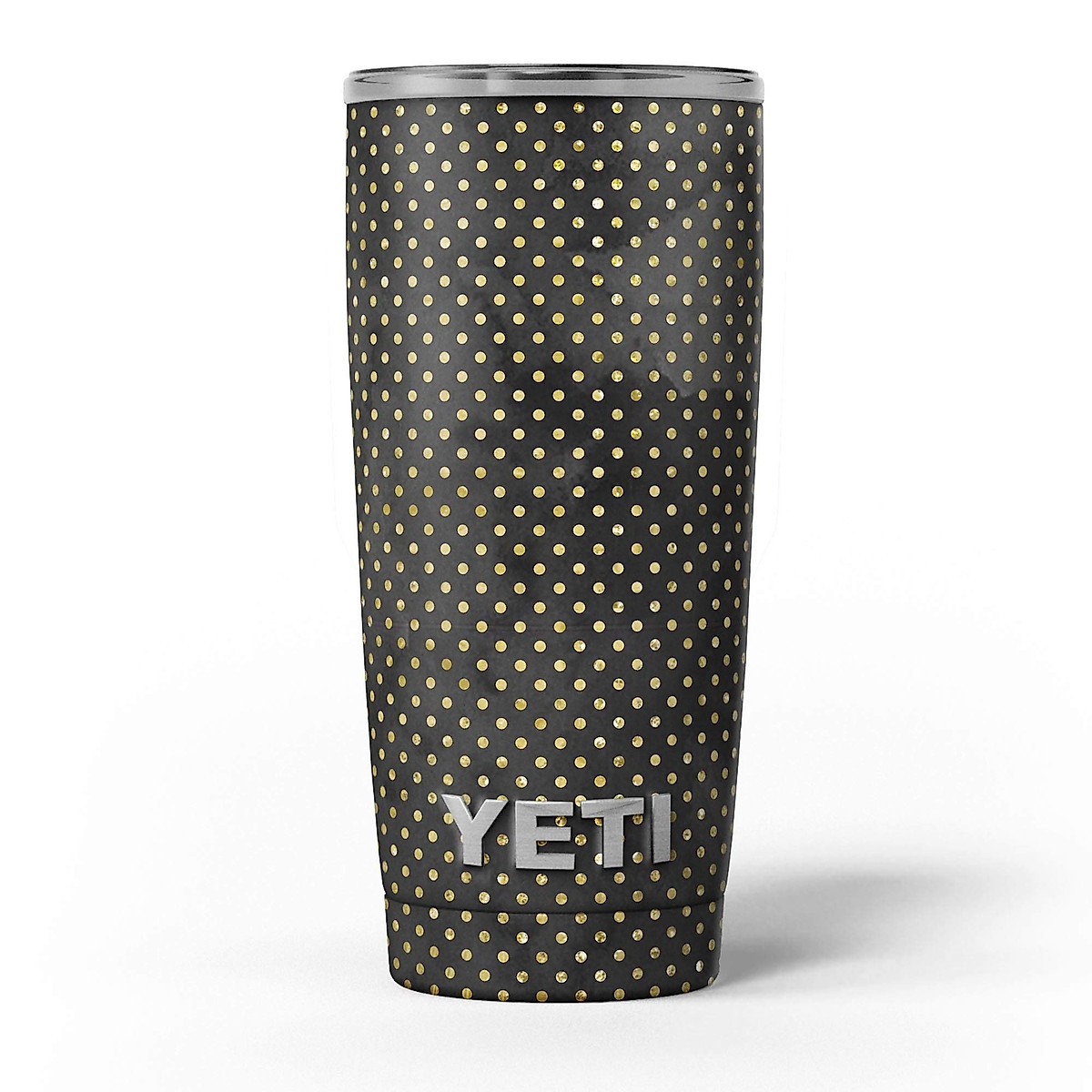 Design Skinz Black and Gold Watercolor Polka Dots V2 - Skin Decal Vinyl Wrap Kit Compatible with The Yeti Rambler Cooler Tumbler Cups