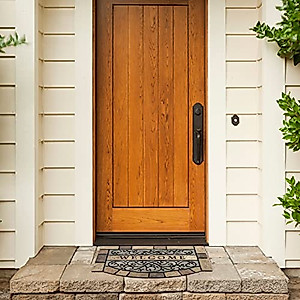 MTOUOCK New Large 36"x24" Heavy Duty Welcome Mat Outdoor with Non-Slip Rubber Backing - Durable Outdoor Door Mat for Front Door Entrance, Garage, Patio & High Traffic Areas - Stone Scroll Design