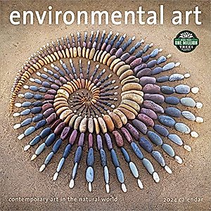 Environmental Art 2024 Wall Calendar: Contemporary Art in the Natural World | 12" x 24" Open | Amber Lotus Publishing